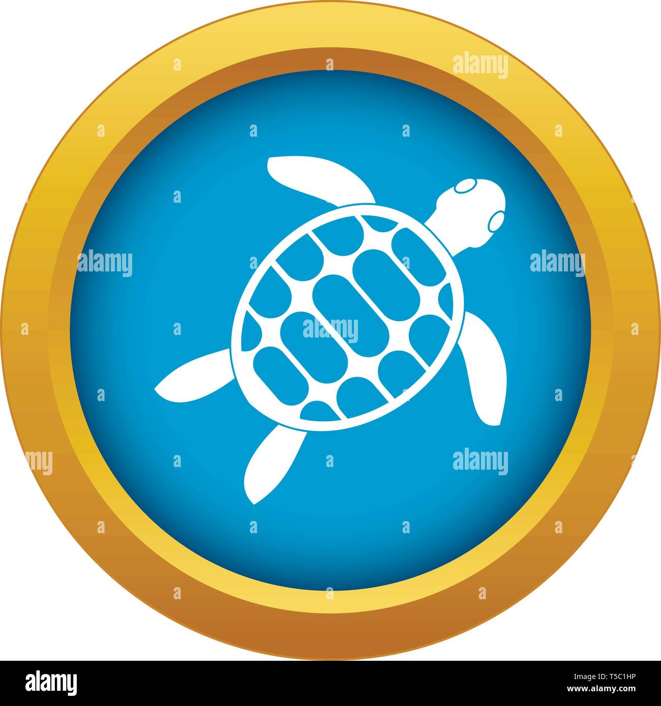 Turtle icon blue vector isolated Stock Vector Image & Art - Alamy