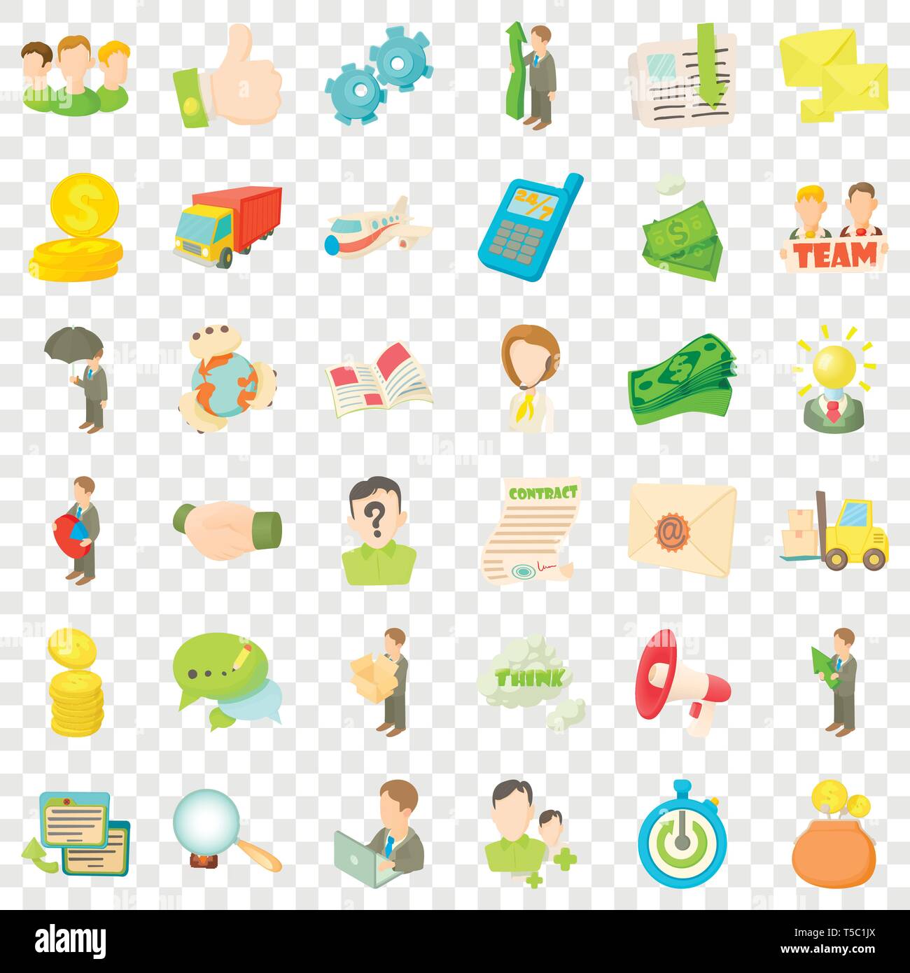 Business company icons set, cartoon style Stock Vector Image & Art - Alamy