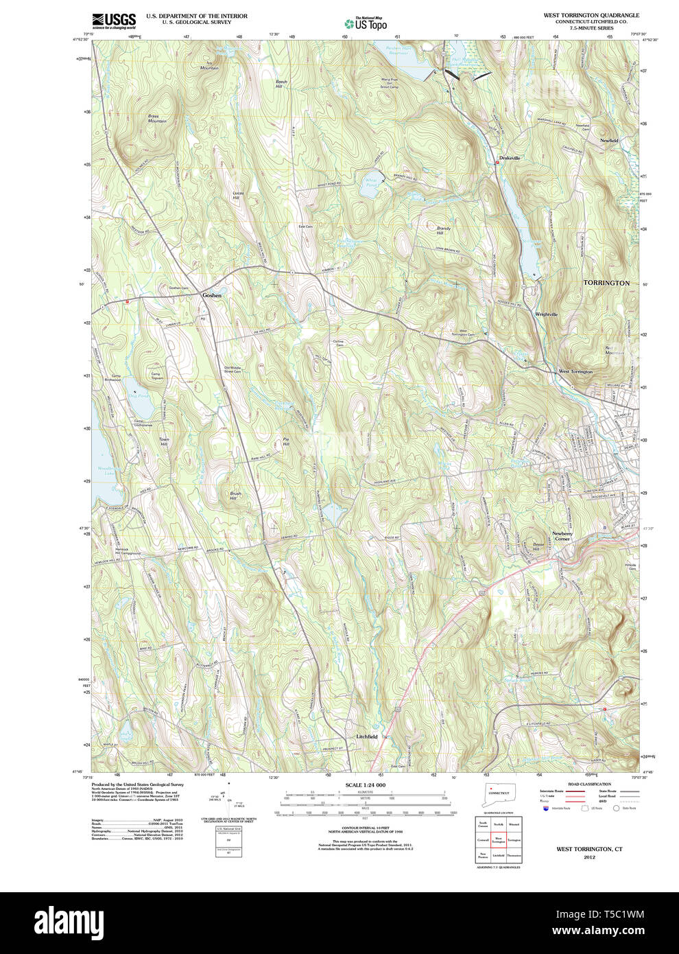 Map of torrington hi-res stock photography and images - Alamy