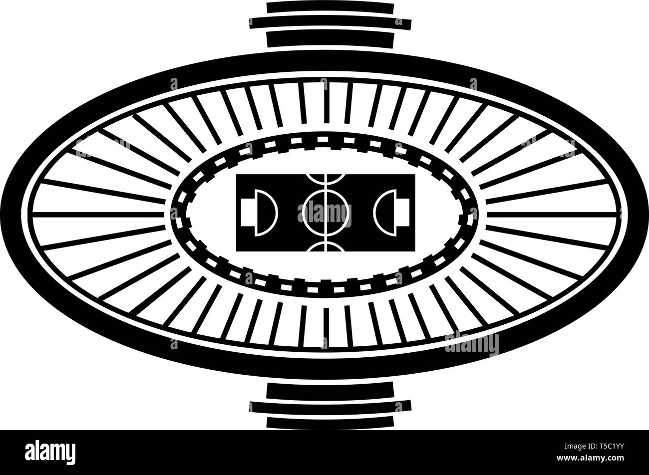 Oval stadium icon, simple style Stock Vector Image & Art - Alamy