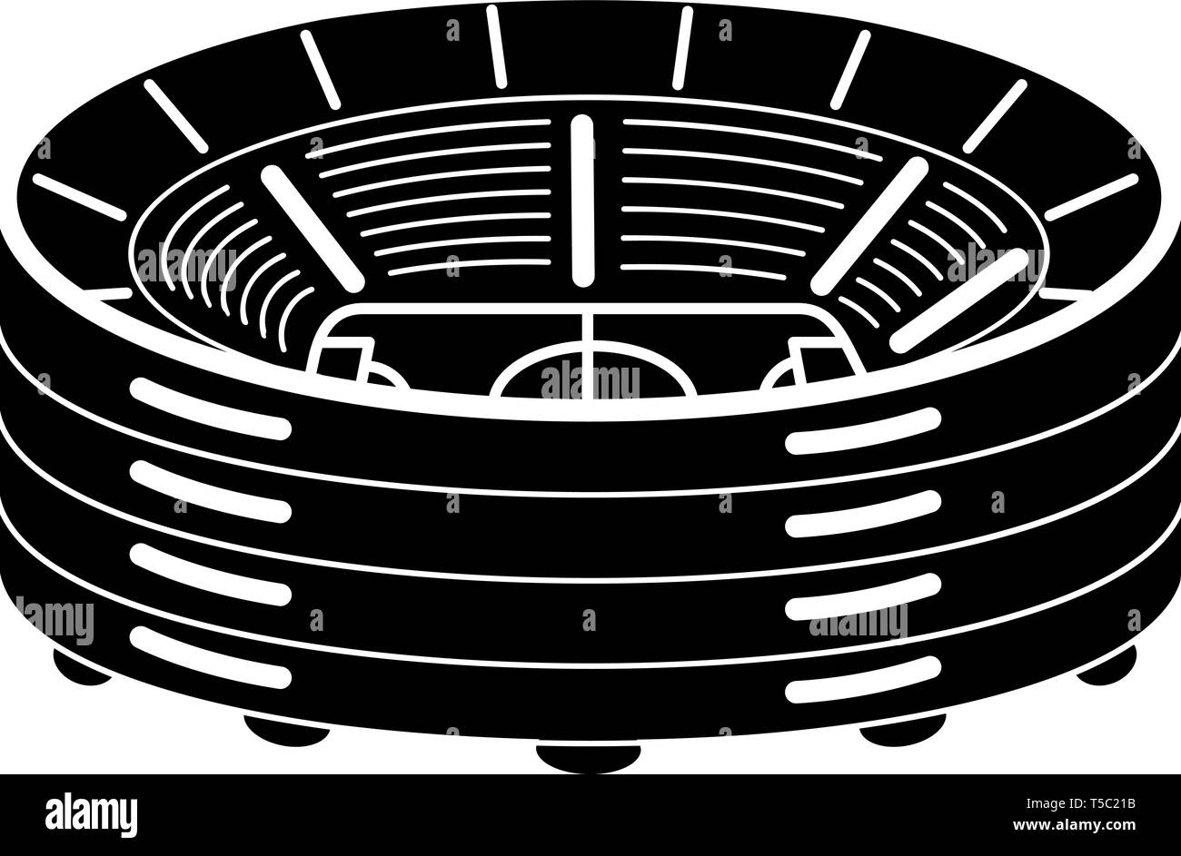 Round stadium icon, simple style Stock Vector Image & Art - Alamy