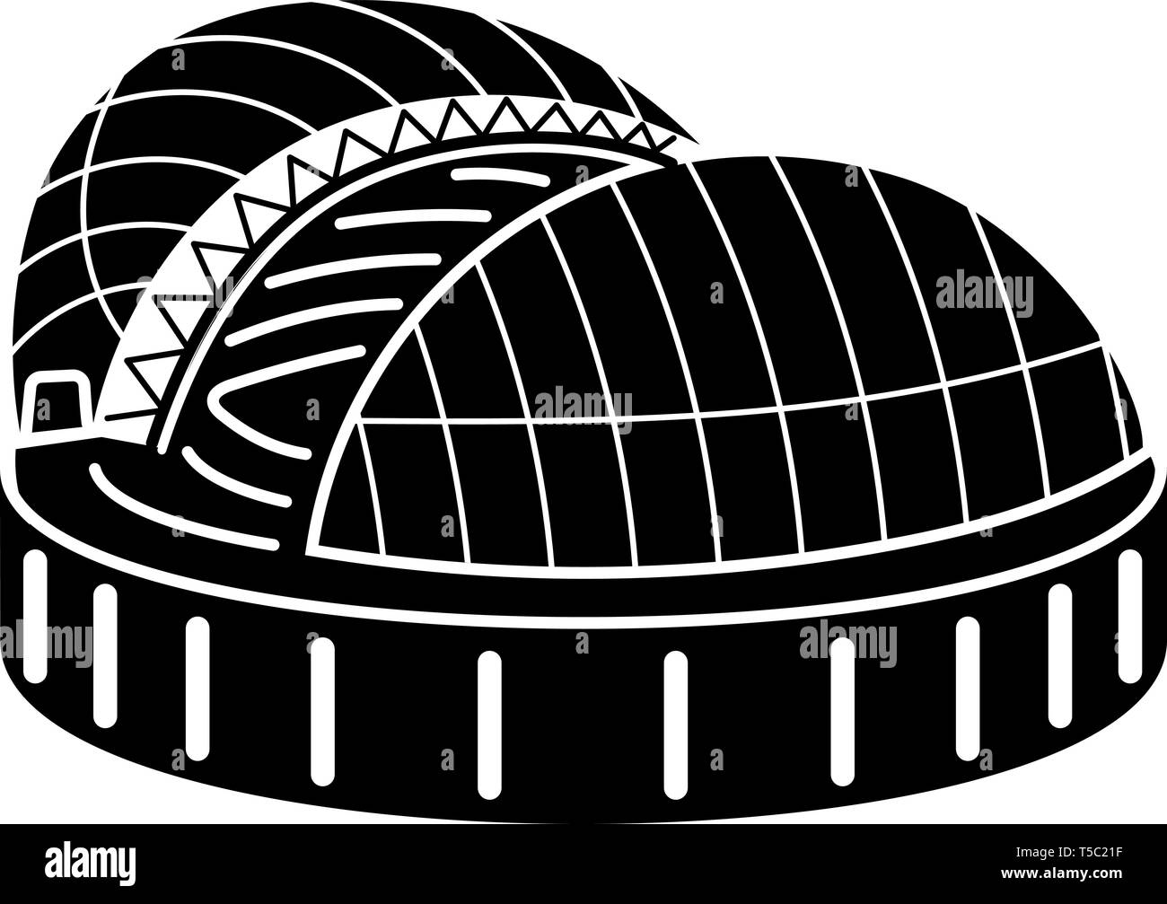 Stadium with sliding dome icon, simple style Stock Vector Image & Art ...