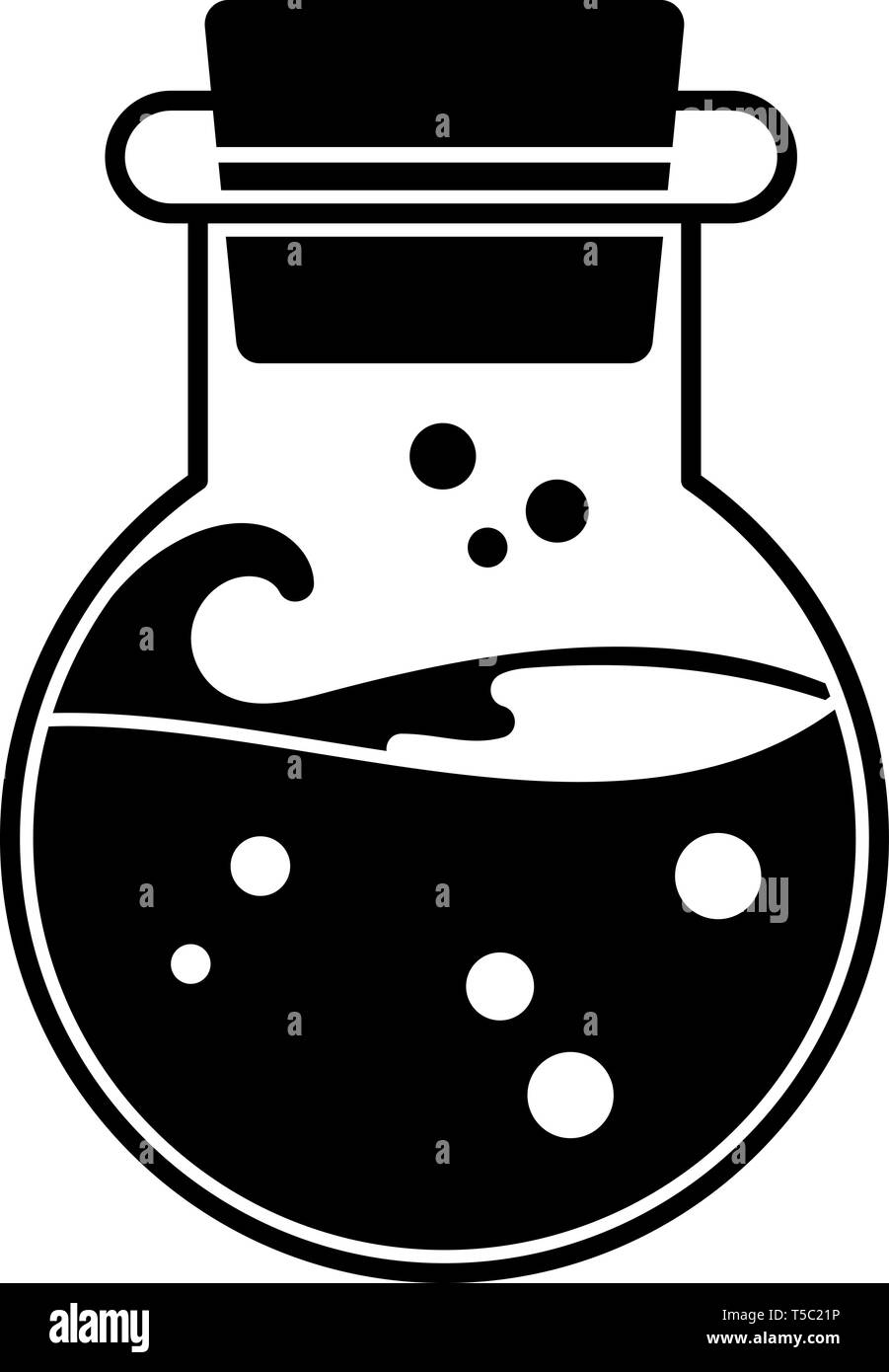 Flask with liquid icon, simple style Stock Vector Image & Art - Alamy