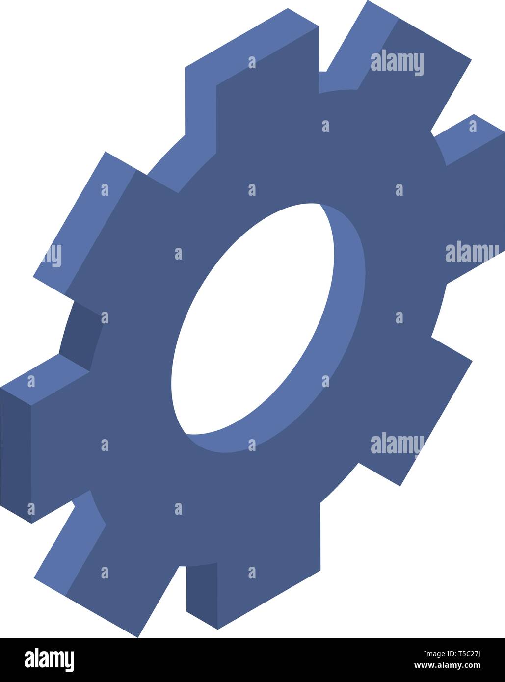 Cog wheel icon, isometric style Stock Vector Image & Art - Alamy