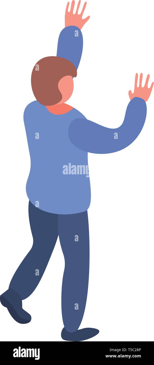 Man hands up icon, isometric style Stock Vector Image & Art - Alamy