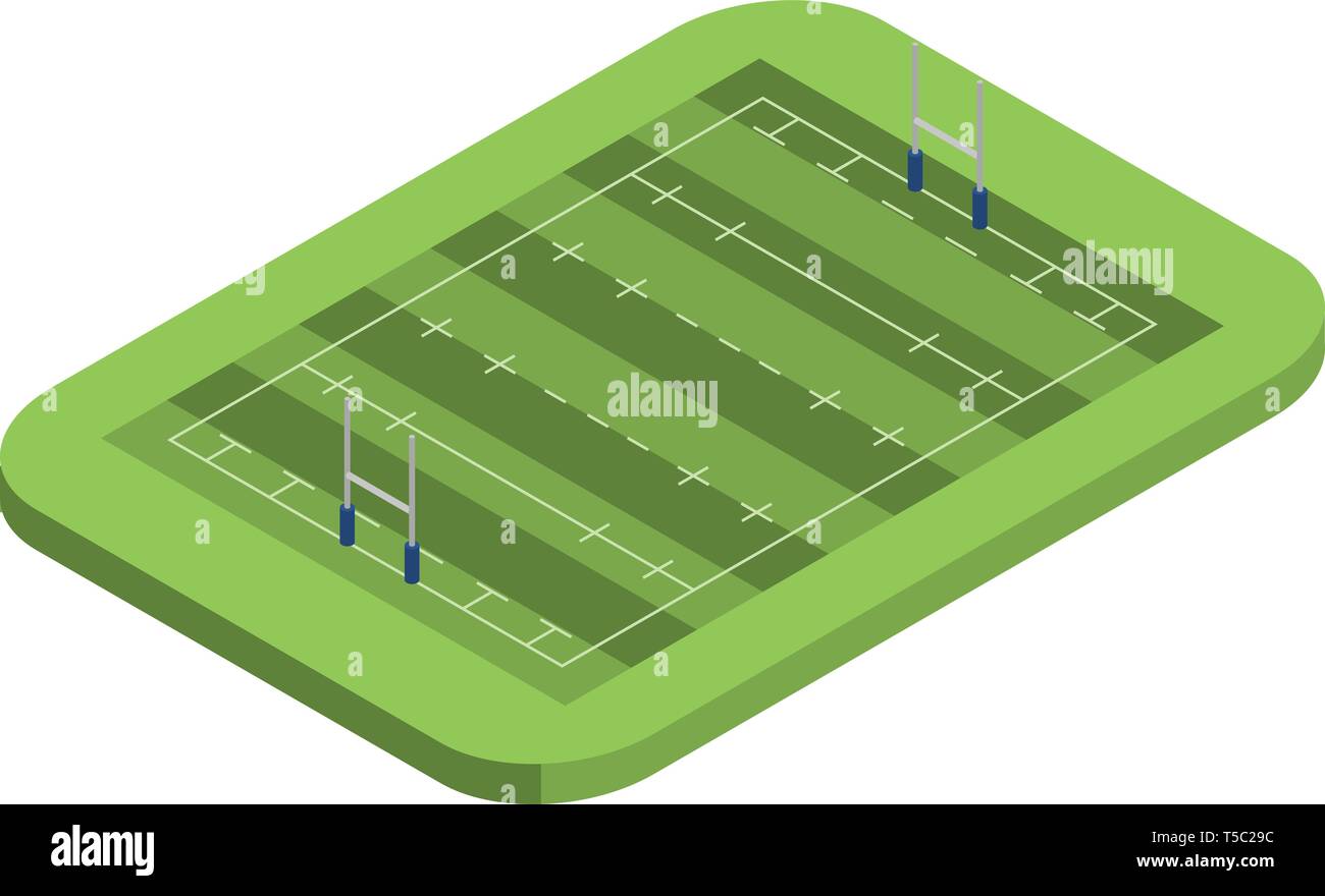 American football field icon, isometric style Stock Vector Image & Art ...
