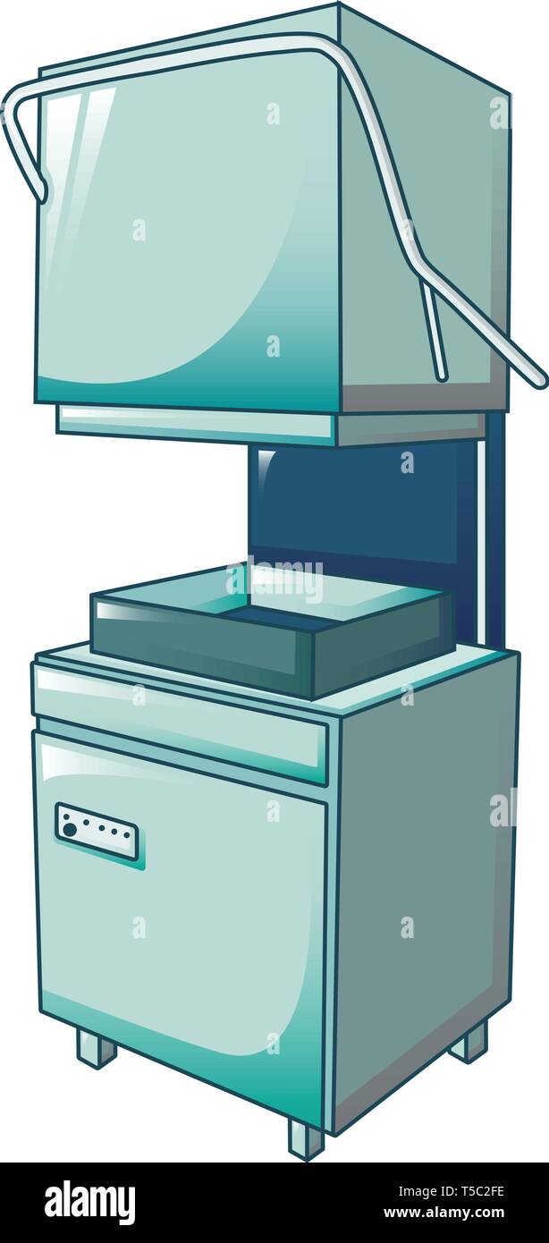 Professional dishwasher machine icon, cartoon style Stock Vector Image ...
