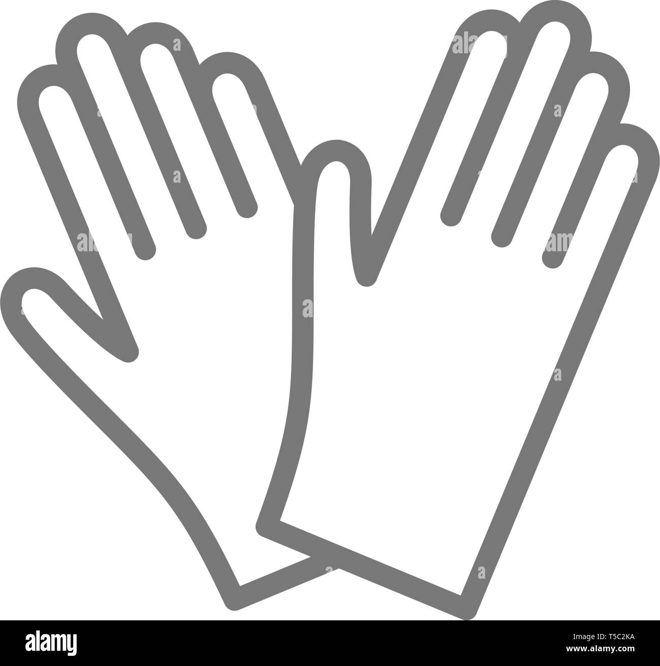Protective rubber gloves line icon Stock Vector Image & Art - Alamy