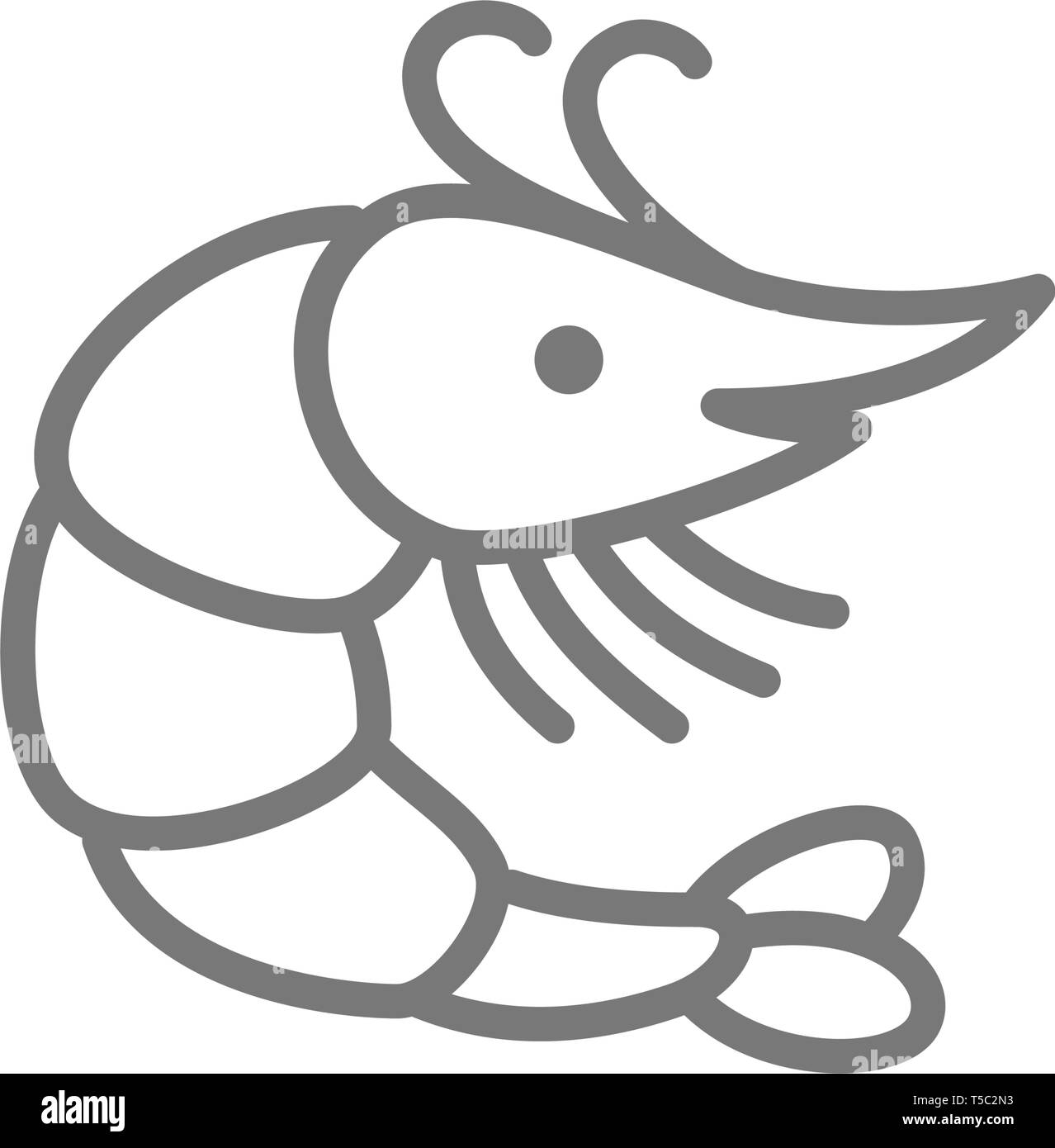 Shrimp line icon Stock Vector Image & Art - Alamy