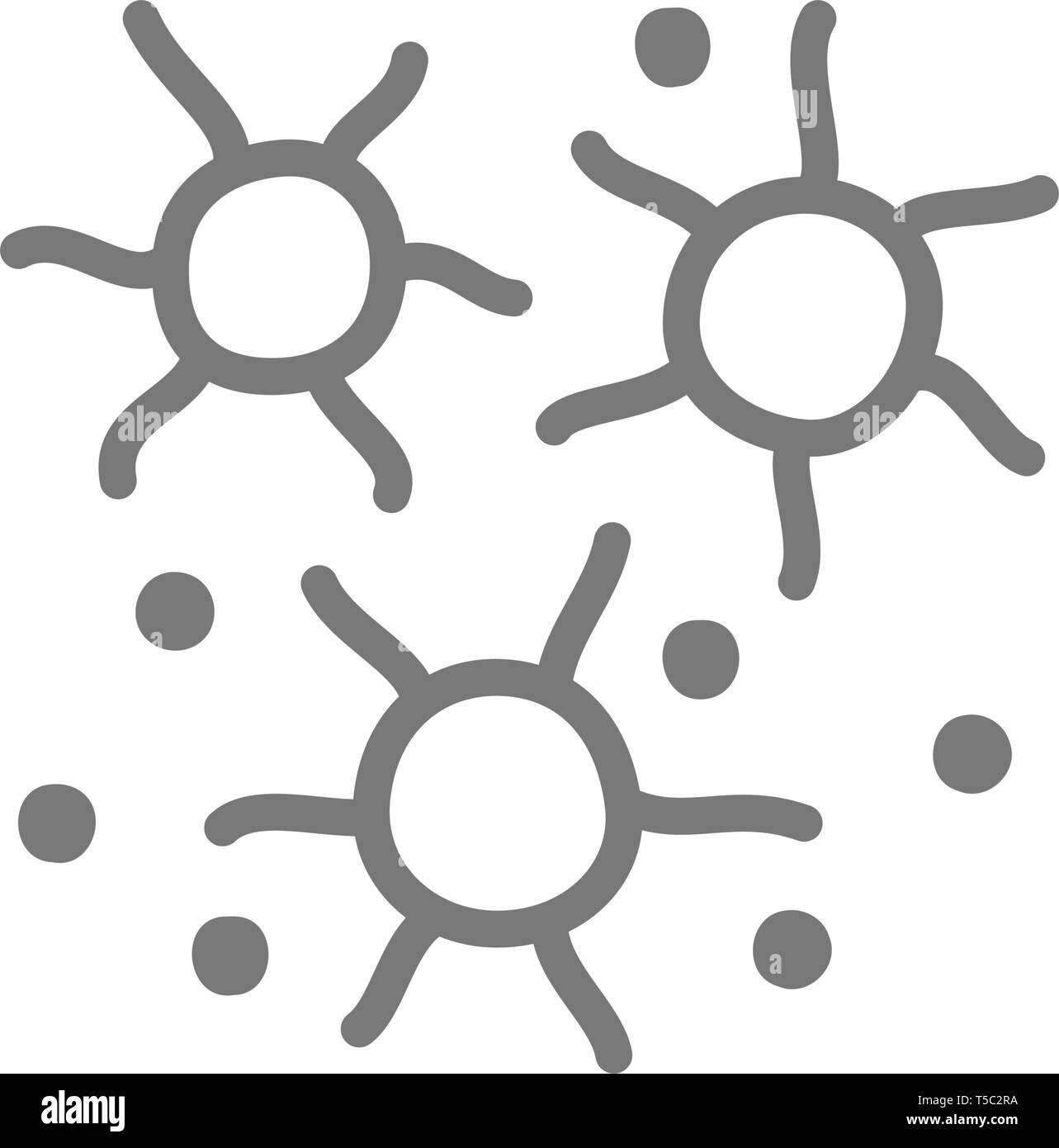 Bacteria icon simple element Black and White Stock Photos & Images - Alamy