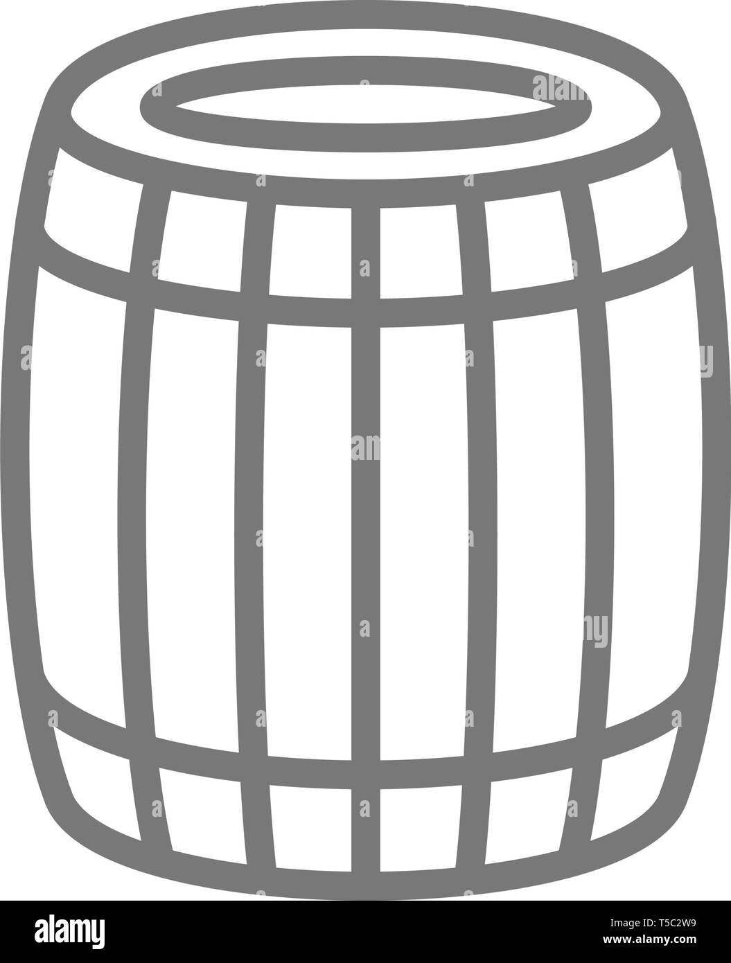 Beer or wine barrel line icon Stock Vector Image & Art - Alamy