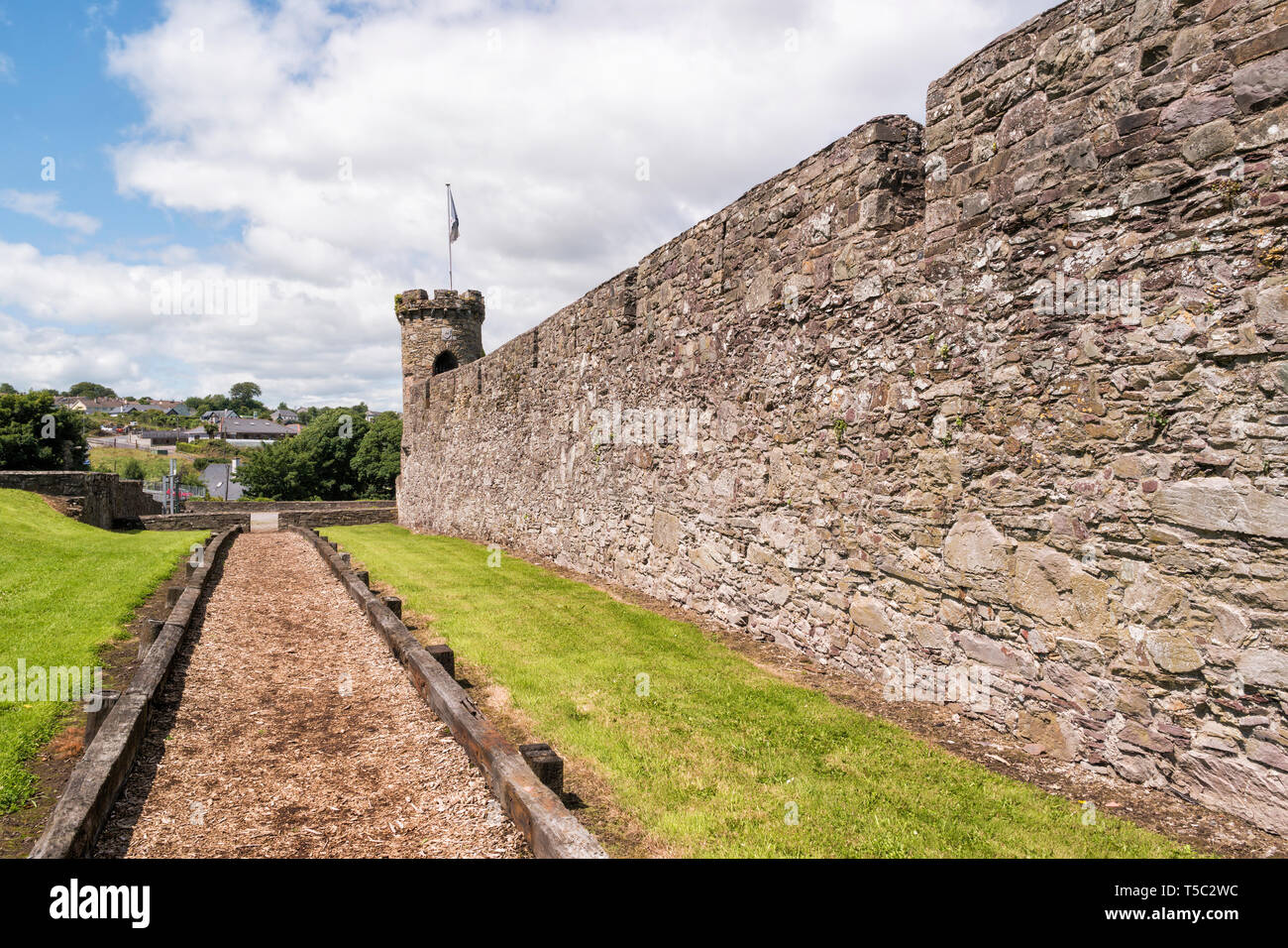 Fragment of the fortifications around the town of Youghal in County ...