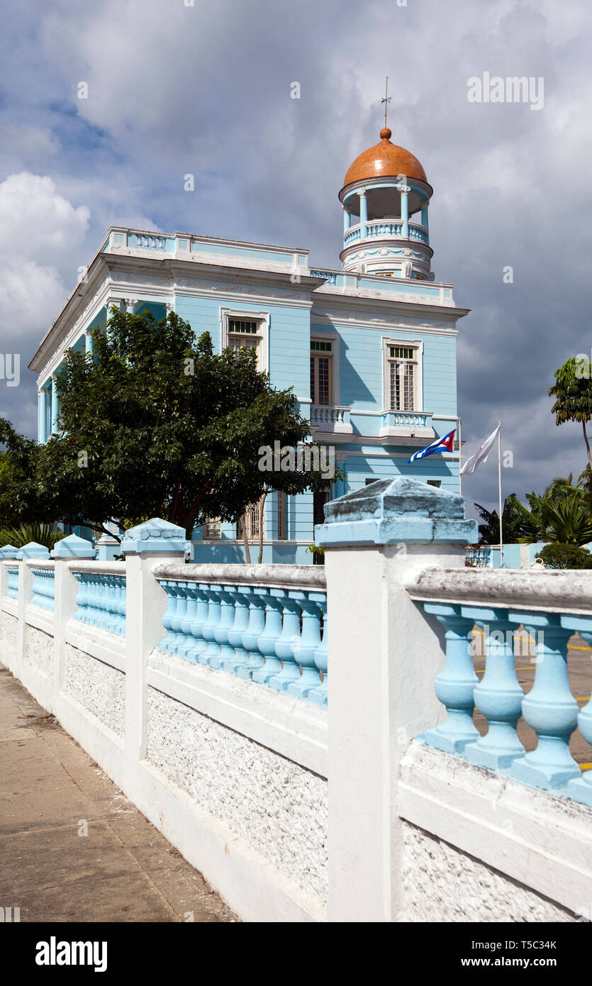 Blue Palace, Hotel Palacio Azul, built in 1920, Cienfuegos. Cuba Stock ...