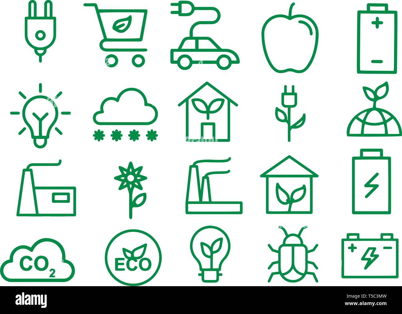 eco vector icons Stock Vector Image & Art - Alamy