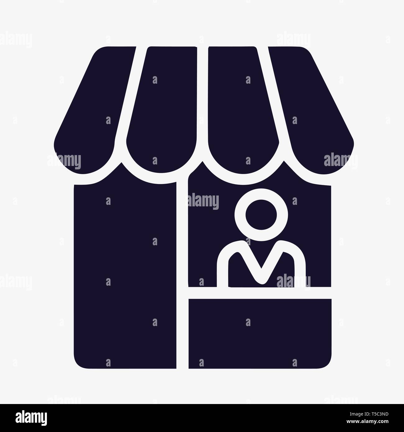 Kiosk icon black vector Cut Out Stock Images & Pictures - Alamy