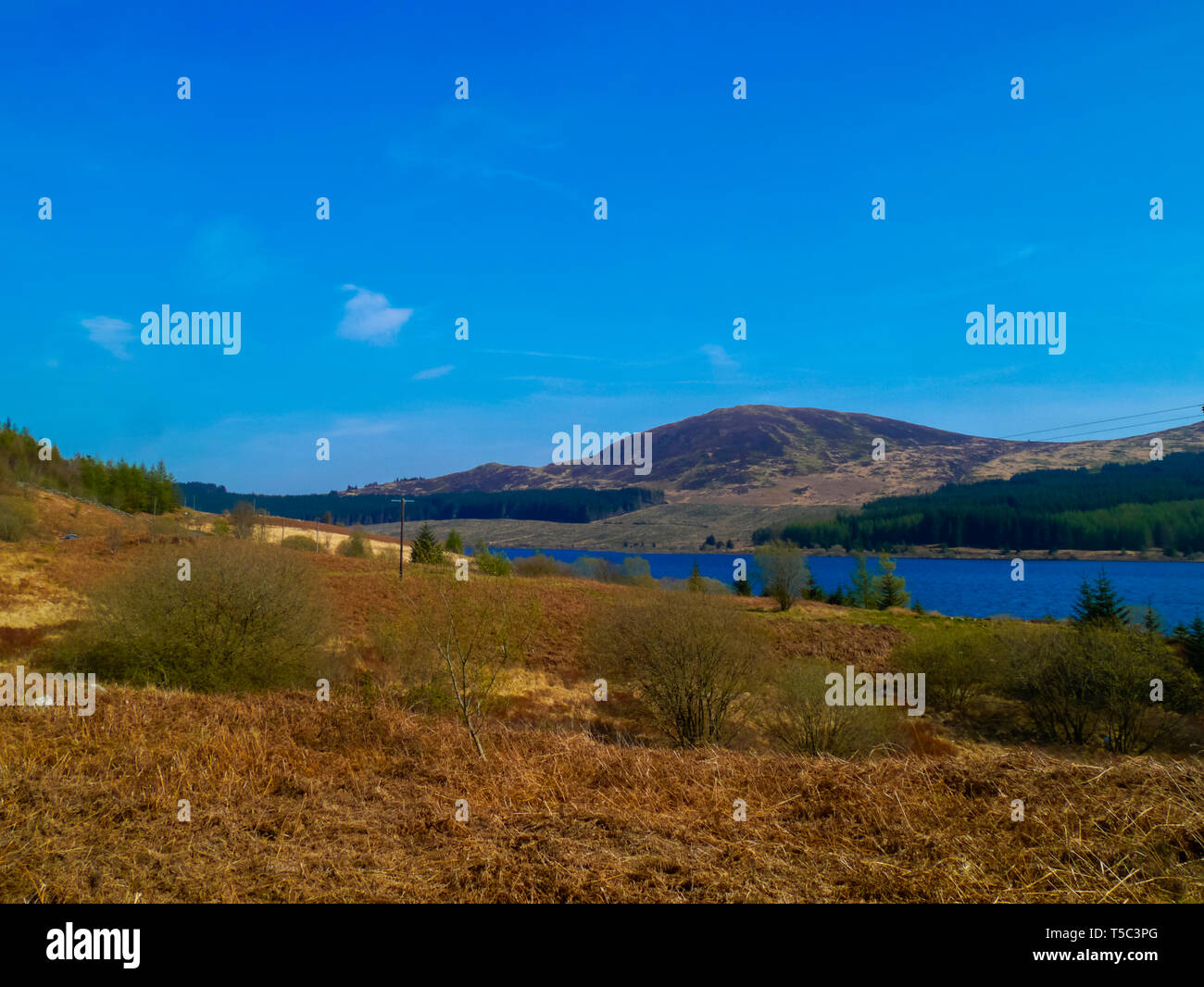 Loch Doon, a Scottish freshwater loch, Carrick, Dumfries and Galloway ...
