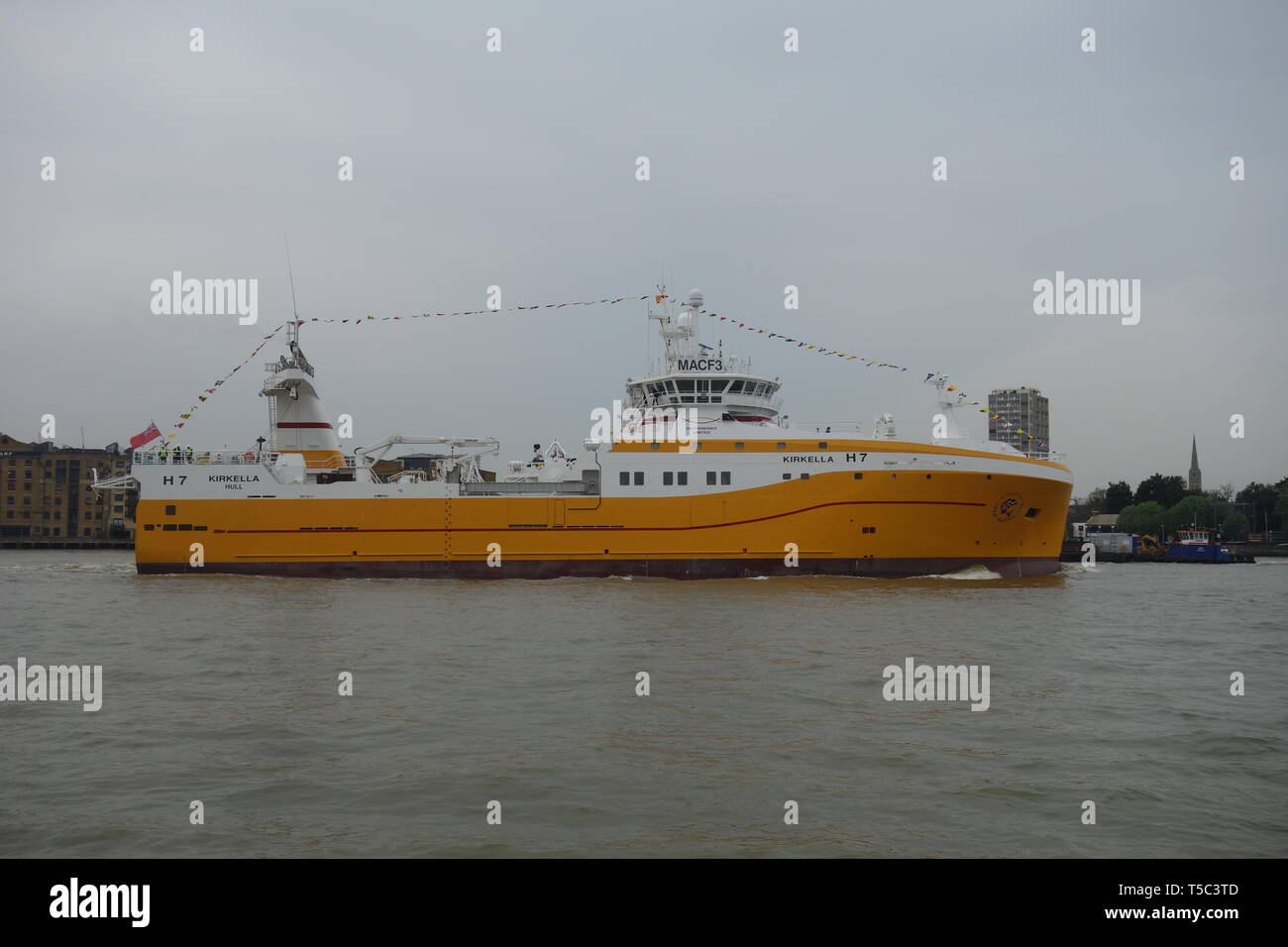 The Kirkella, Trawler, River Thames, London, UK Stock Photo - Alamy