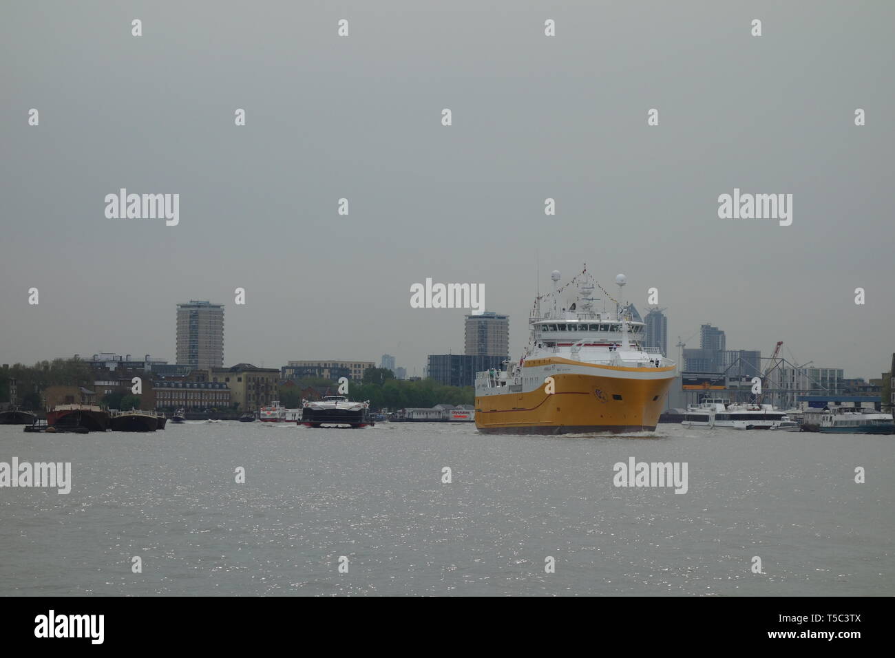 The Kirkella, Trawler, River Thames, London, UK Stock Photo - Alamy