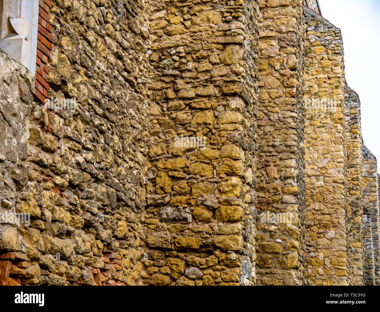 View on the details of the old historic castle Thury castle in ...
