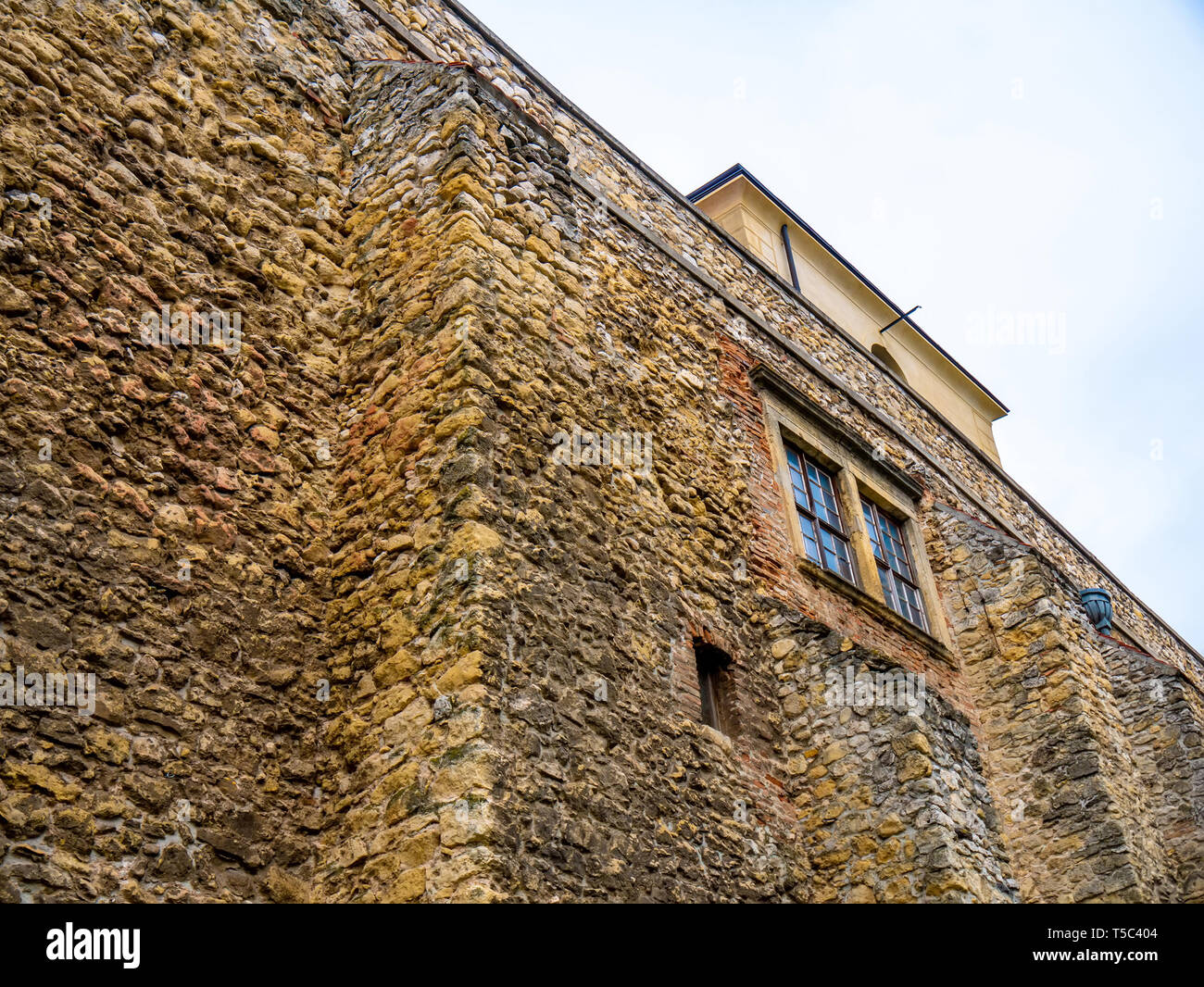 View on the details of the old historic castle Thury castle in ...
