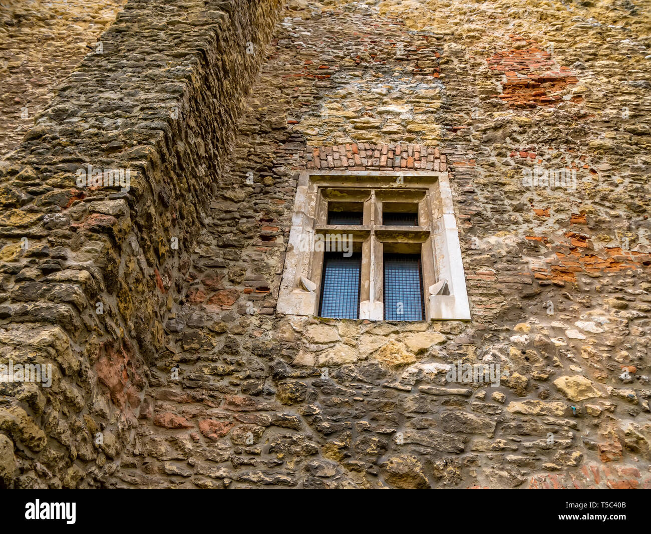 View on the details of the old historic castle Thury castle in ...