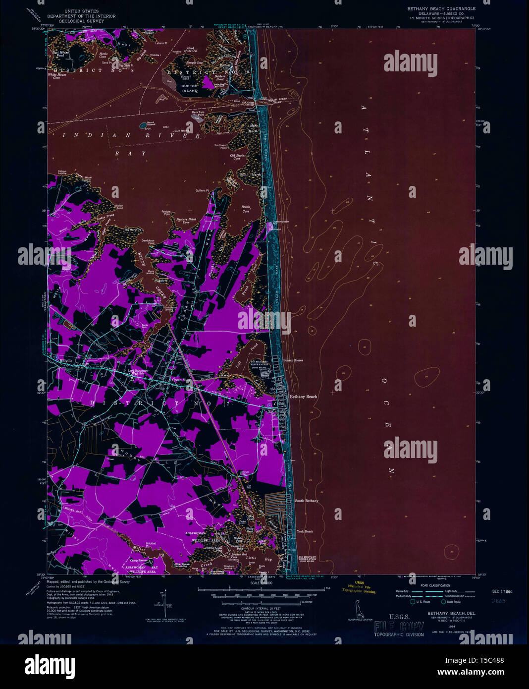 Bethany beach map hi-res stock photography and images - Alamy