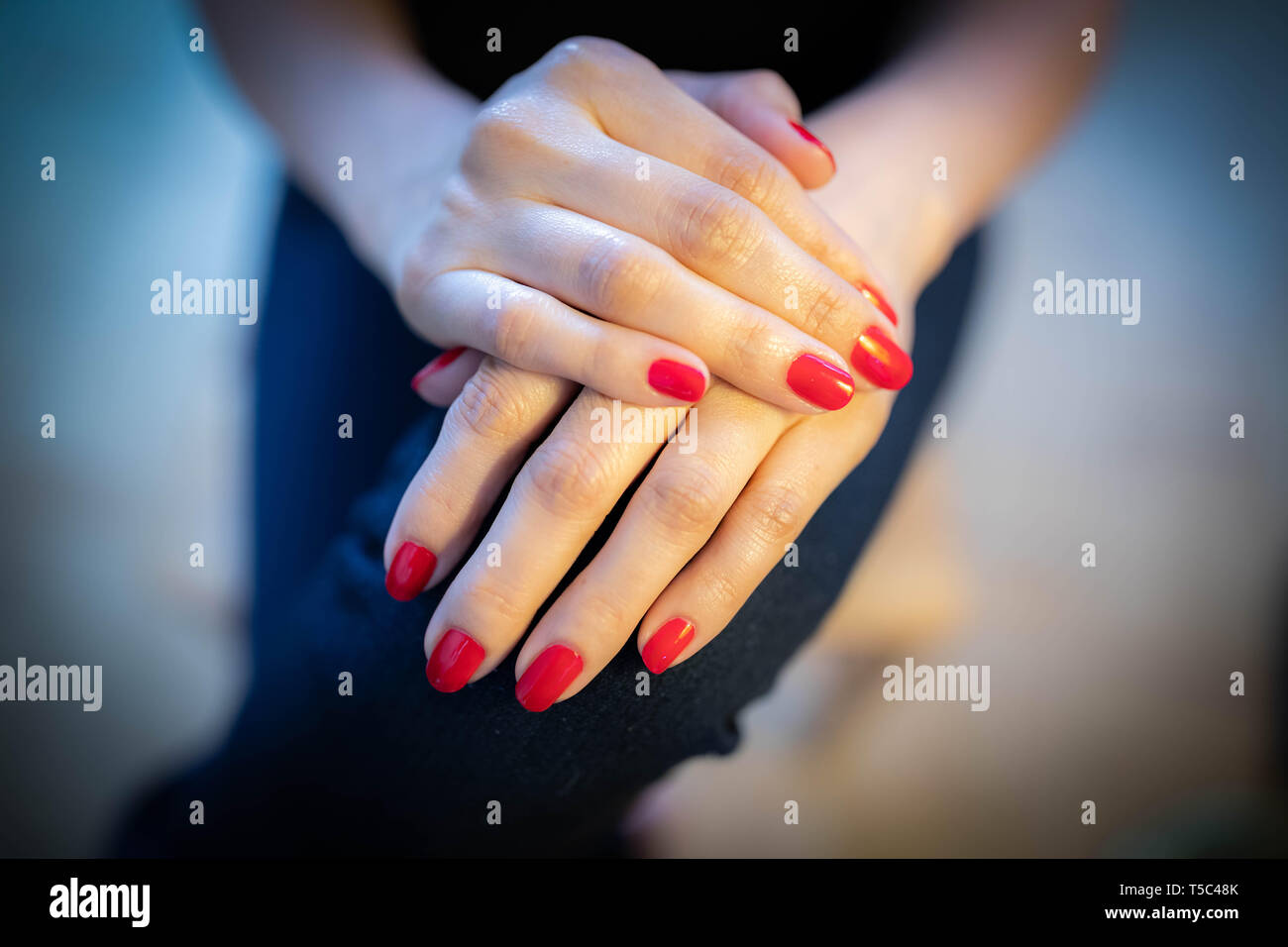 Beautiful Hands With Red Nail Polish