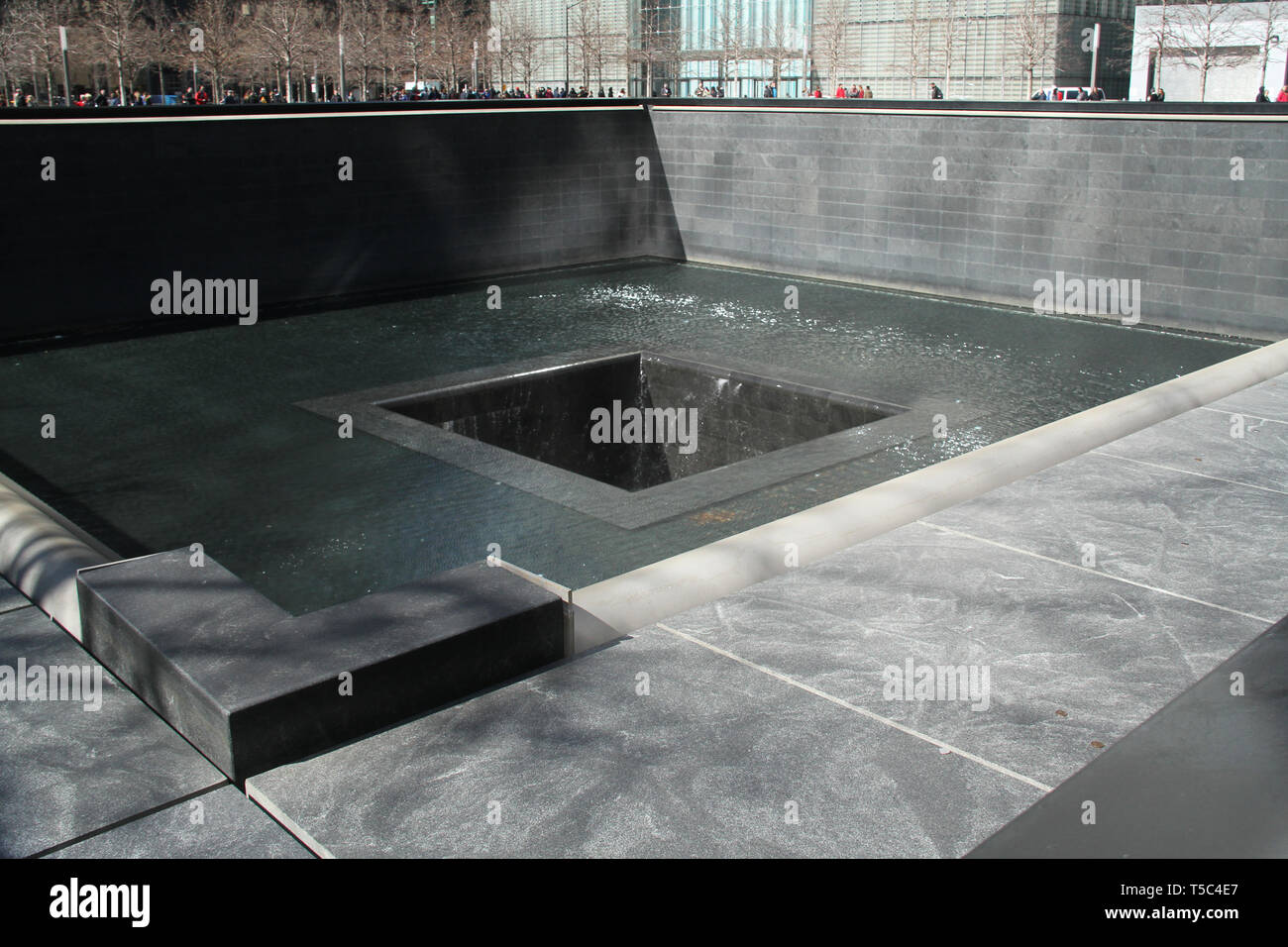 The Recessing Pools on the place where the Twin Towers stood . The ...