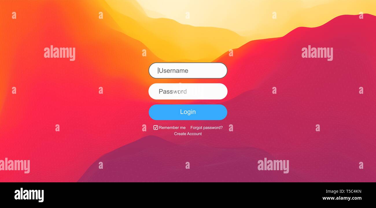 Login user interface. Modern screen design for mobile app and web ... Login user interface. Modern screen design for mobile app and web ...