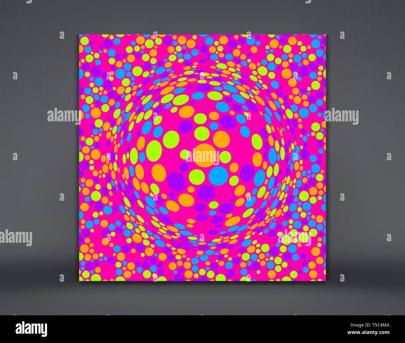 Cover design template. Abstract background with color circles. 3d ...