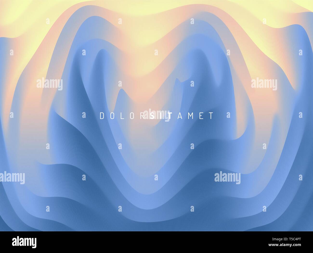 3D wavy background with ripple effect. Abstract vector illustration ...