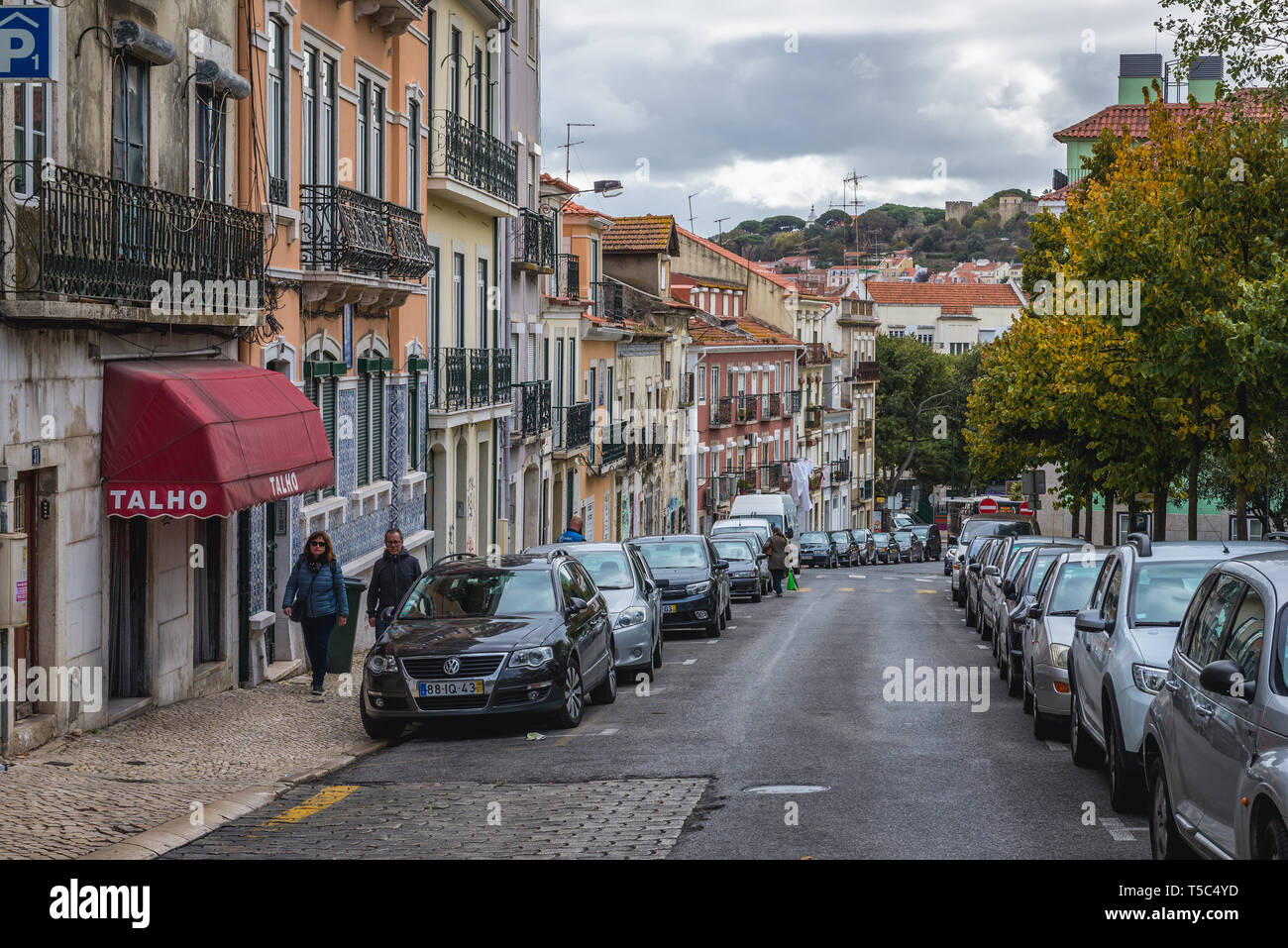 Largo Mastro street in Lisbon, Portugal Stock Photo - Alamy