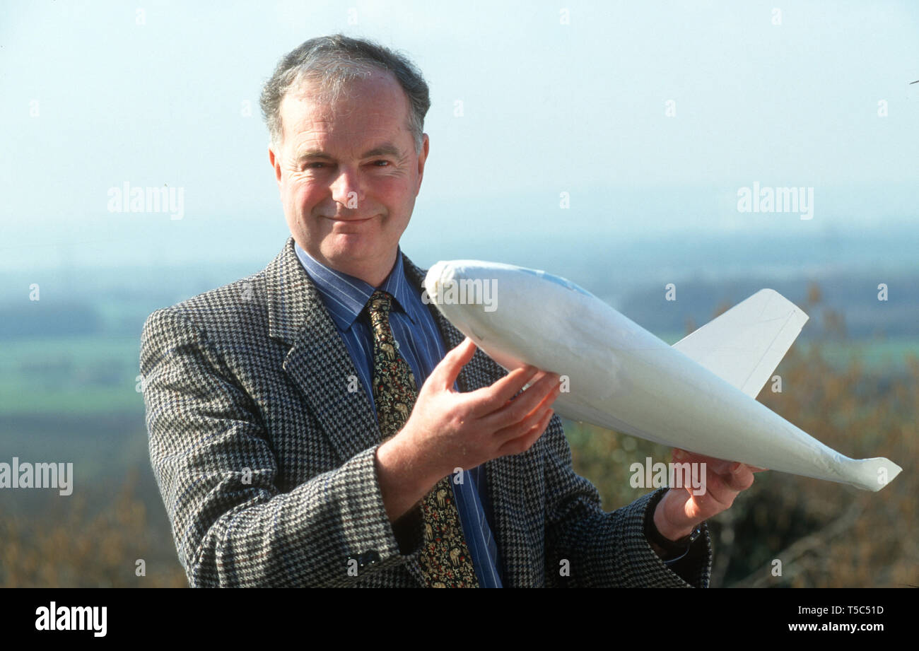 David Ashford of Bristol Spaceplanes and a model of his Ascender in ...