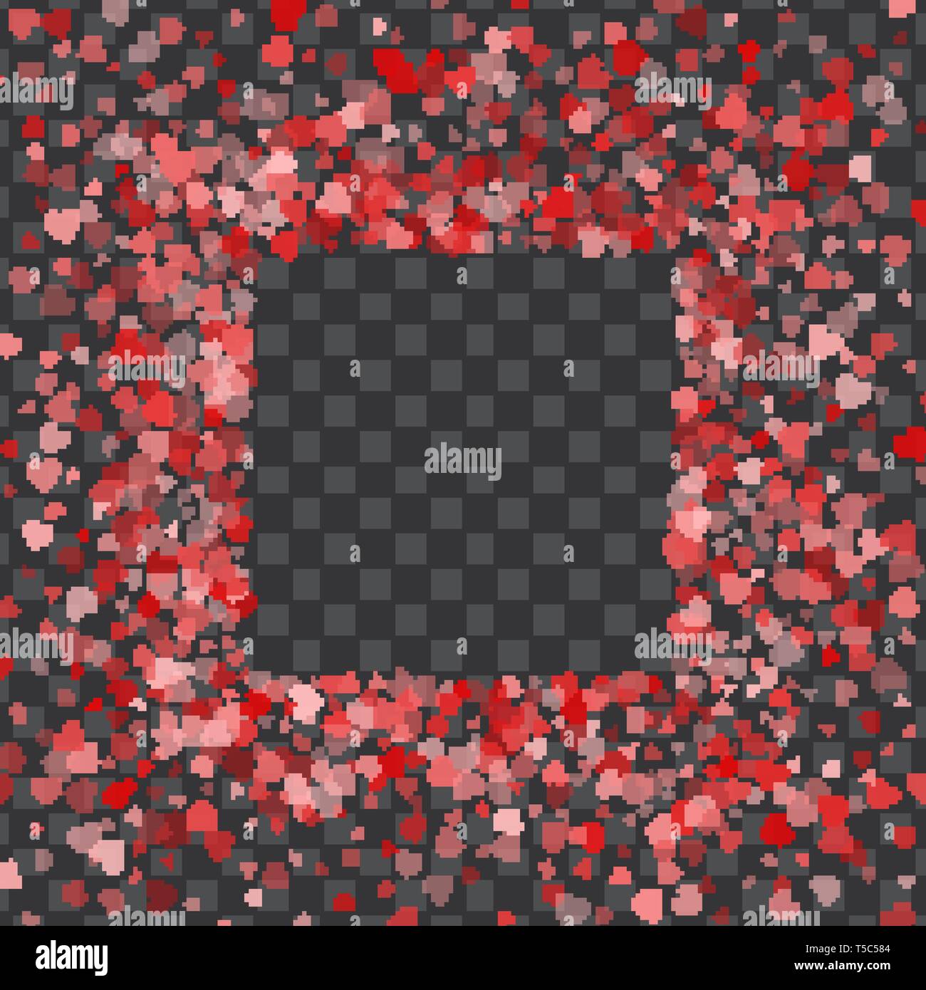 Frame or border of random scatter hearts Stock Vector Image & Art - Alamy