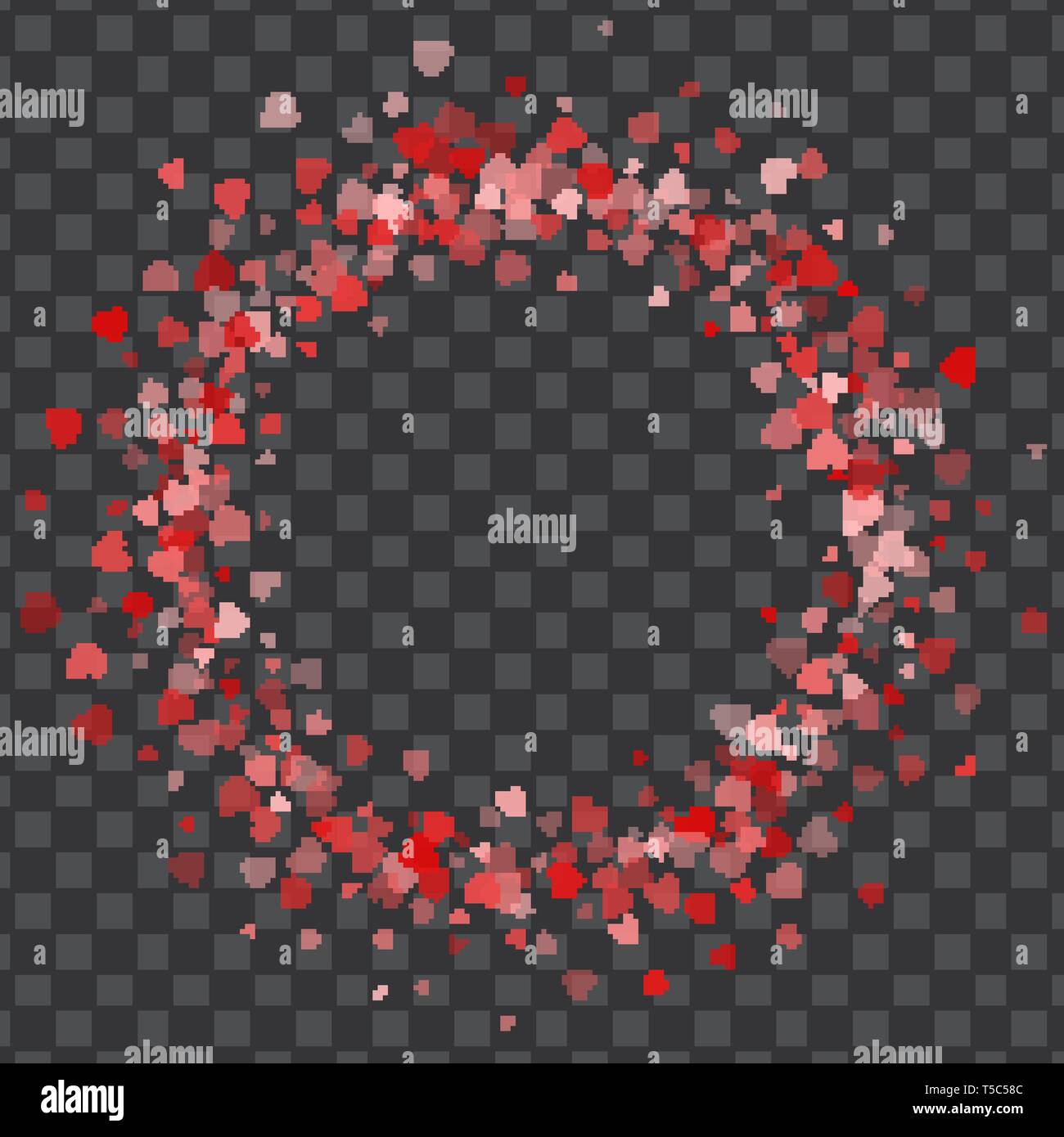 Frame or border of random scatter hearts Stock Vector Image & Art - Alamy