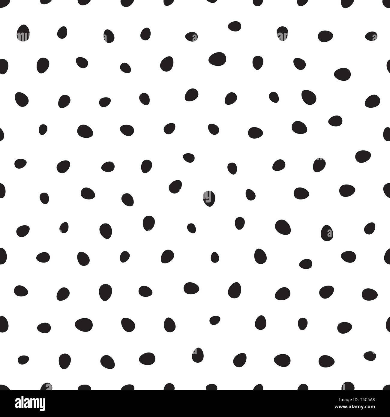 Random seamless spring pattern Black and White Stock Photos & Images ...