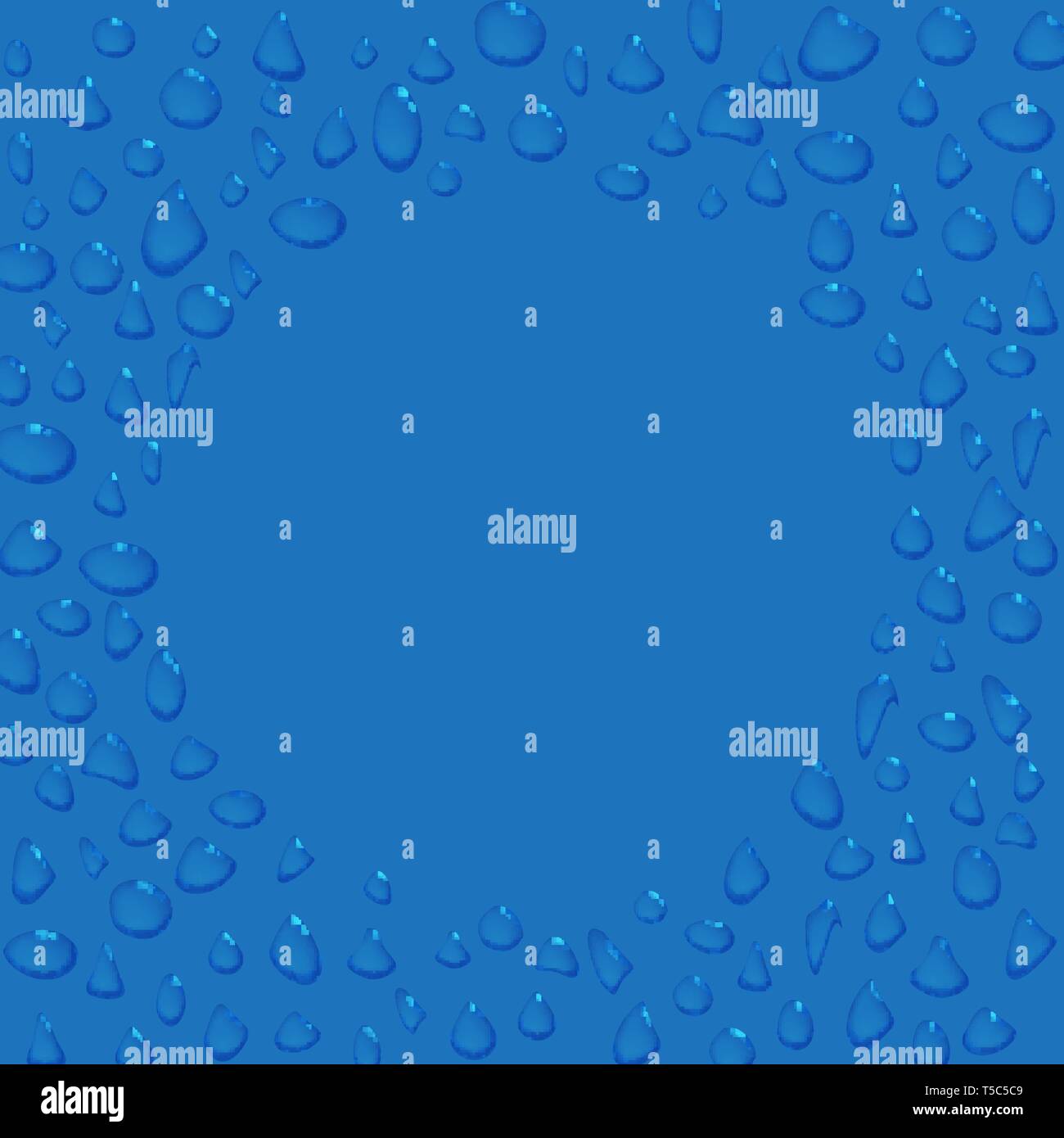 Transparent water drops round frame or border Stock Vector Image & Art ...