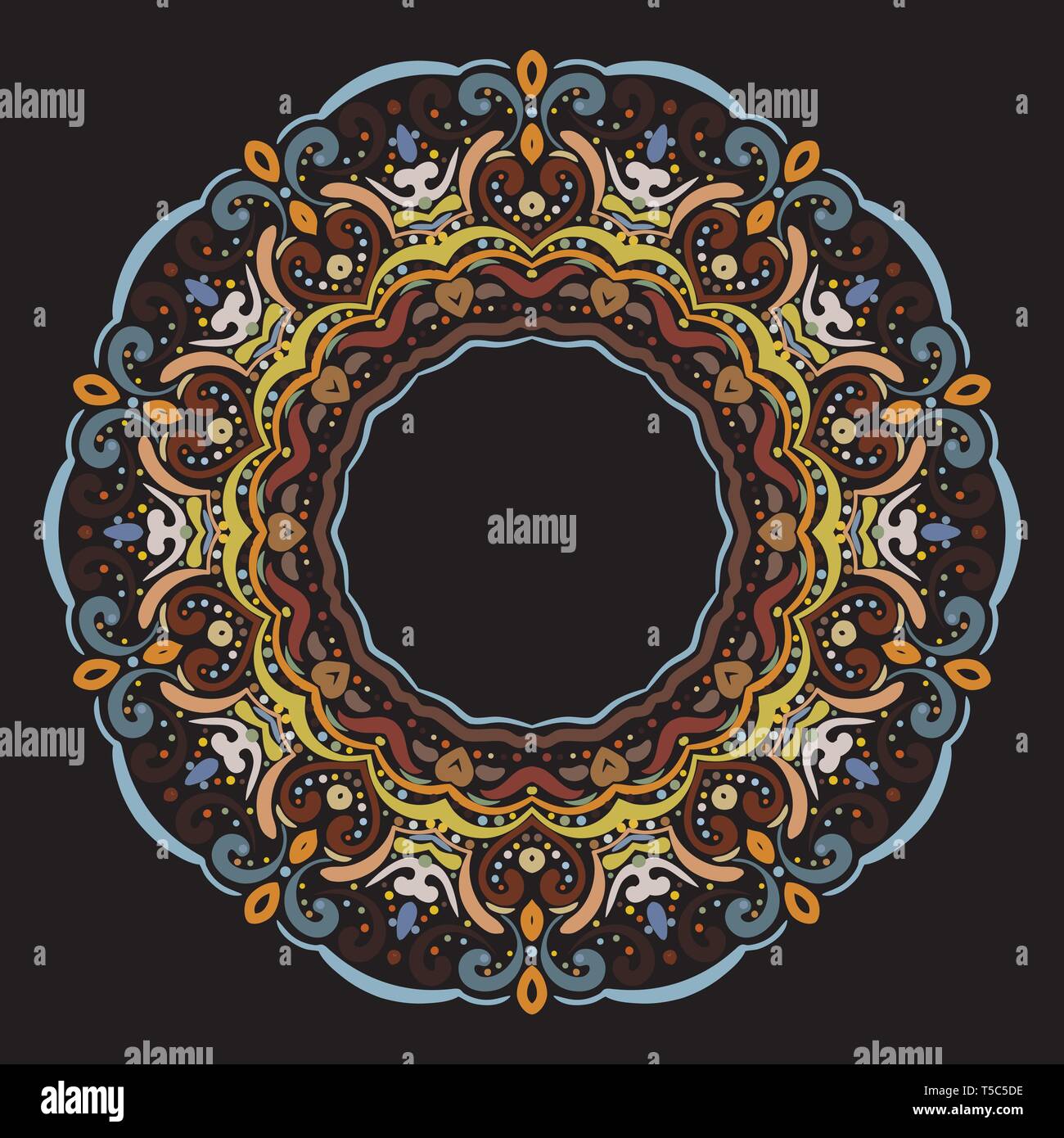 Elegant hand drawn floral frame Stock Vector Image & Art - Alamy