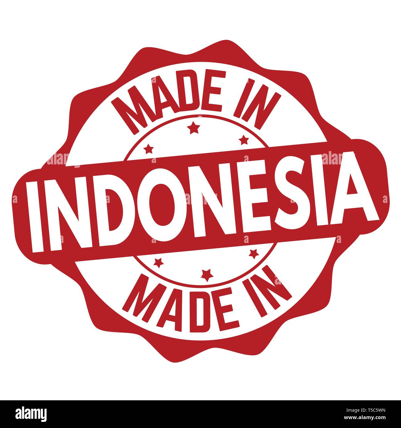 Made in Indonesia sign or stamp on white background, vector ...