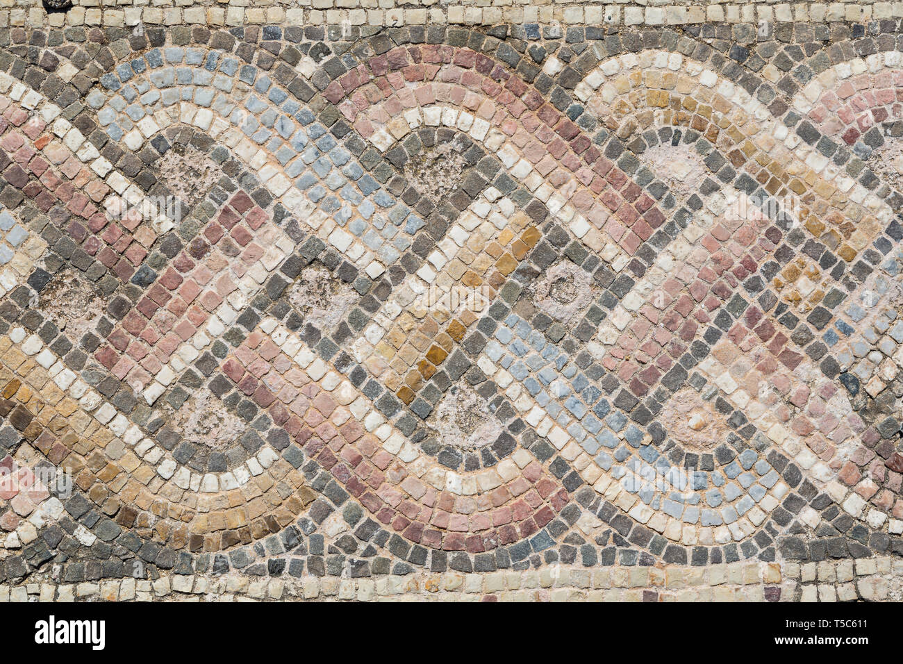 Astract mosaic patterns in the House of Theseus, Paphos Archaeological ...