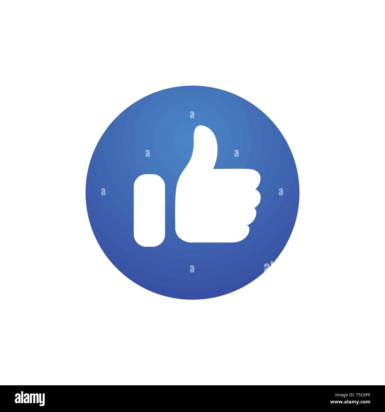 Thumb up good emotion simple flat style vector illustration Stock ...