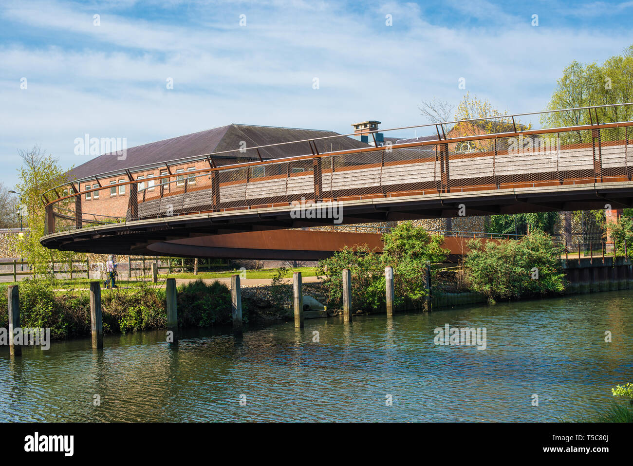 The John Jarrold Bridge connects the cathedral precinct with the St ...