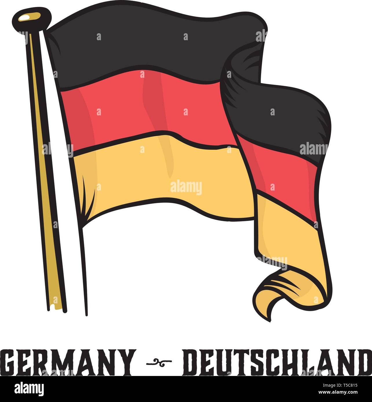 Vintage engraving style Germany flag vector illustration Stock Vector ...