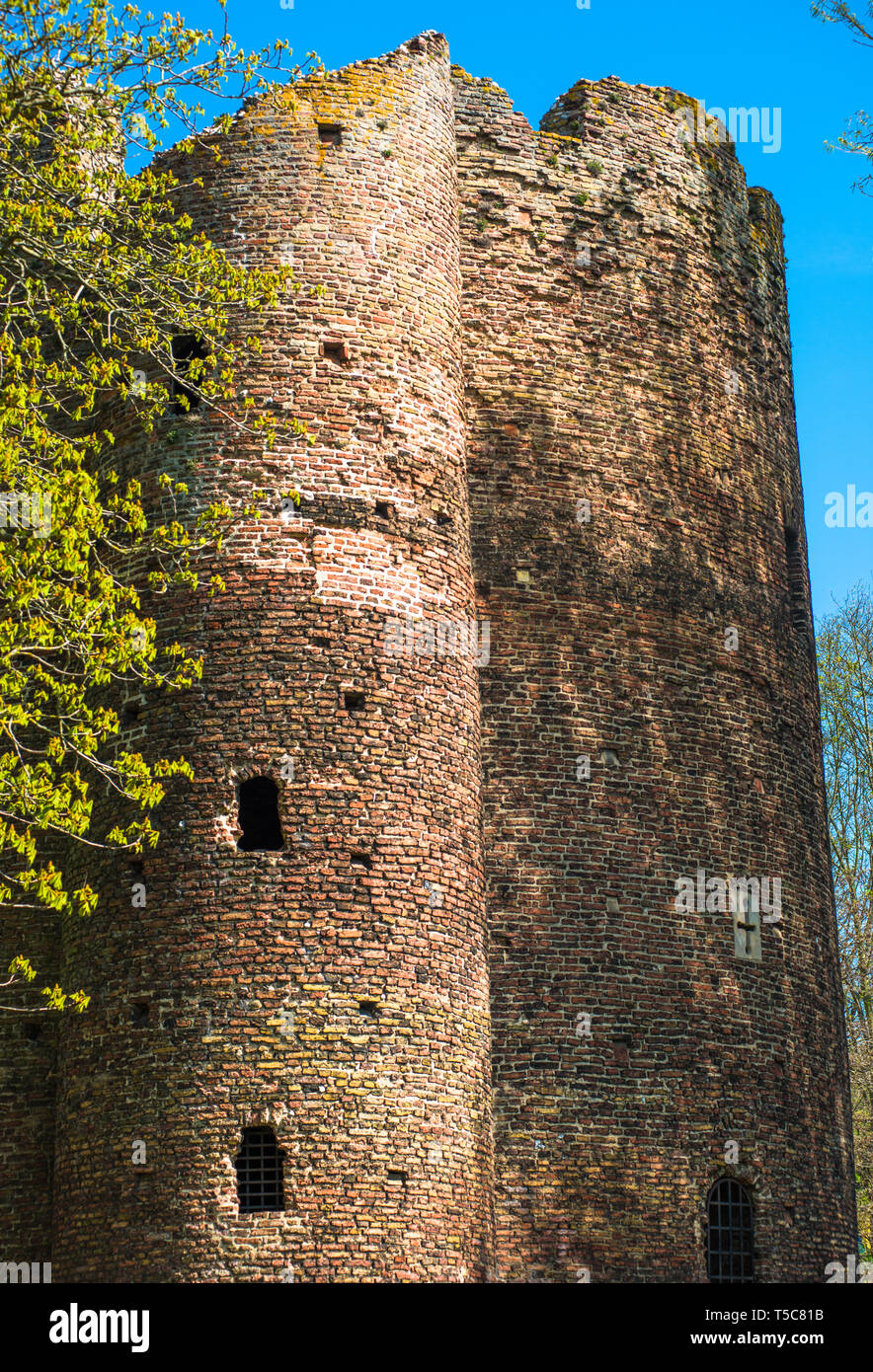 Fifty-foot-high Cow Tower on the banks of the river Wensum in Norwich ...