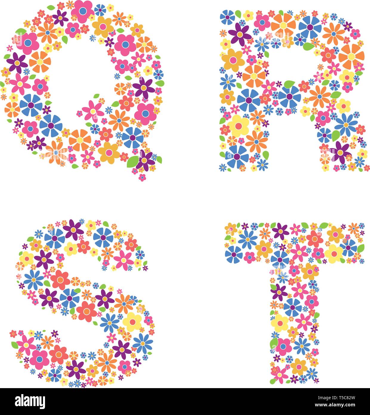 Letter r flowers hi-res stock photography and images - Alamy