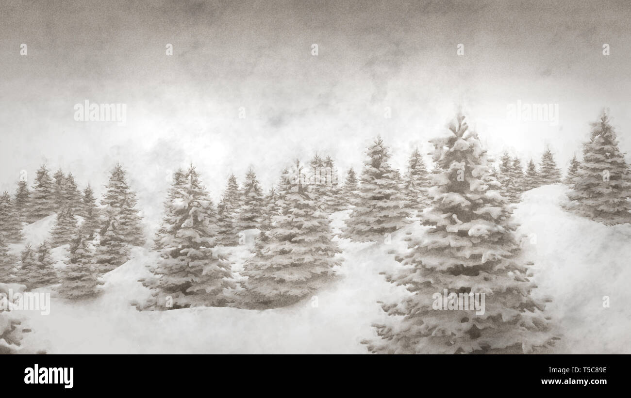 Postcard of the winter scene hi-res stock photography and images - Alamy
