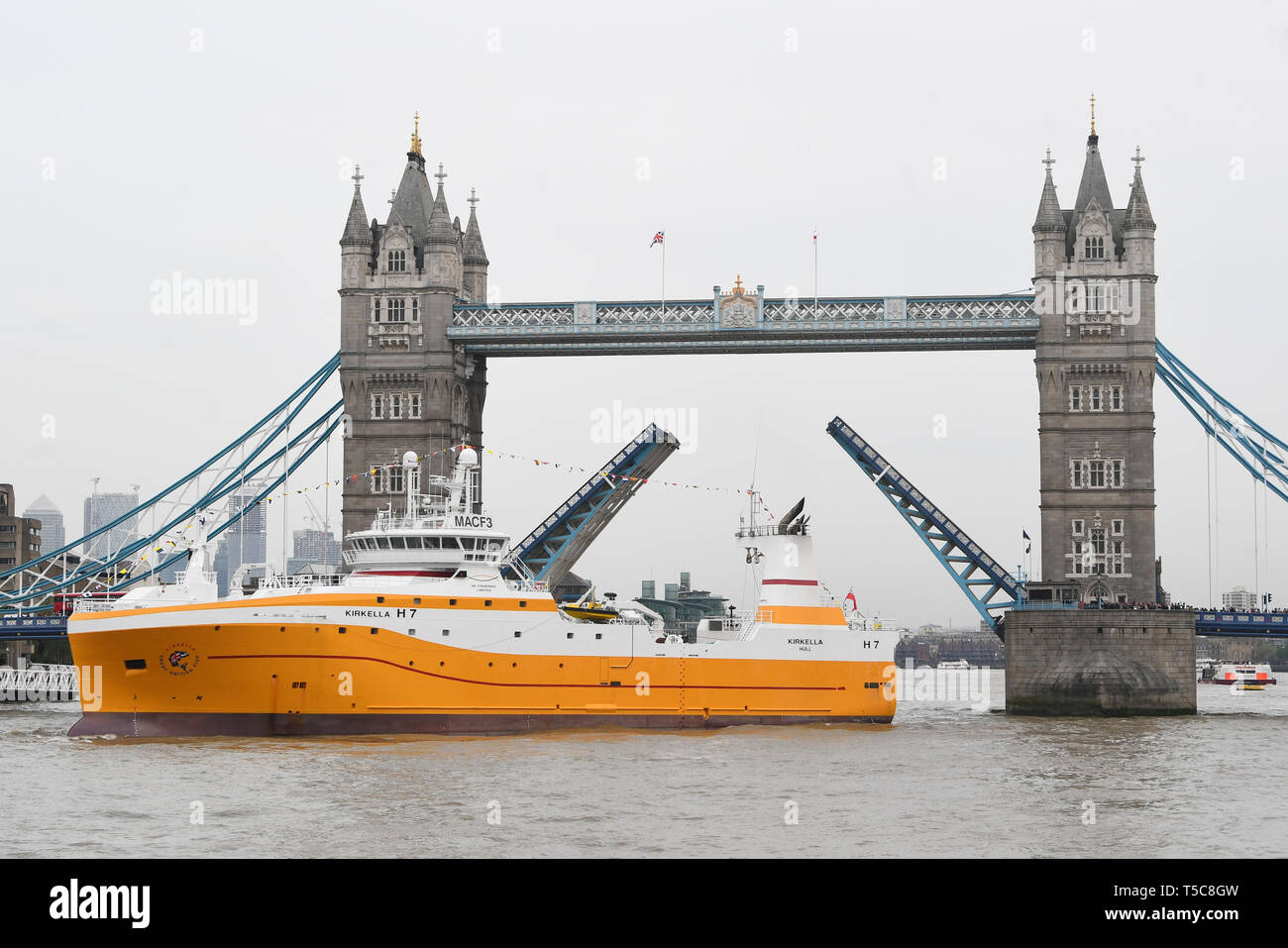 The UK's newest distant waters fishing trawler, the 4,000 tonne, 81 ...