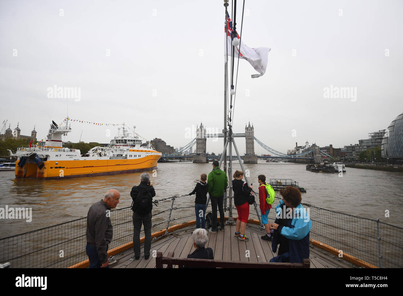 The UK's newest distant waters fishing trawler, the 4,000 tonne, 81 ...