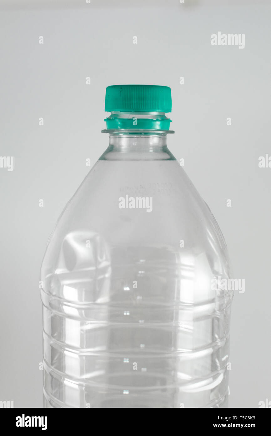 Bottleneck of a empty bottle of a liter and a half of mineral water ...