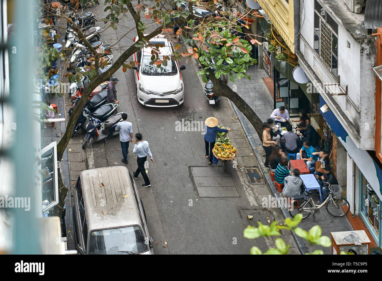 Top view asian street hi-res stock photography and images - Alamy